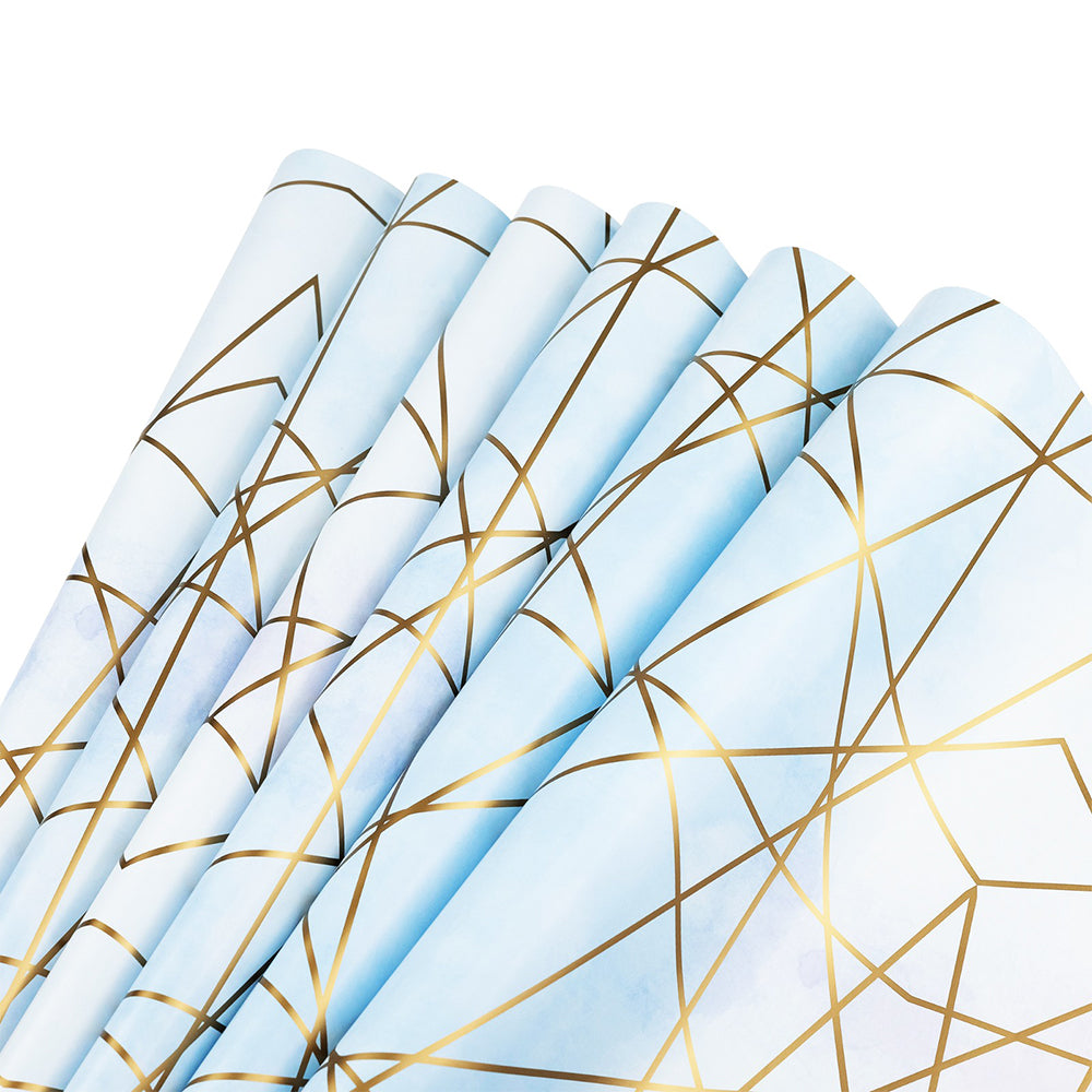 Gift Wrap - Blue with Lines design